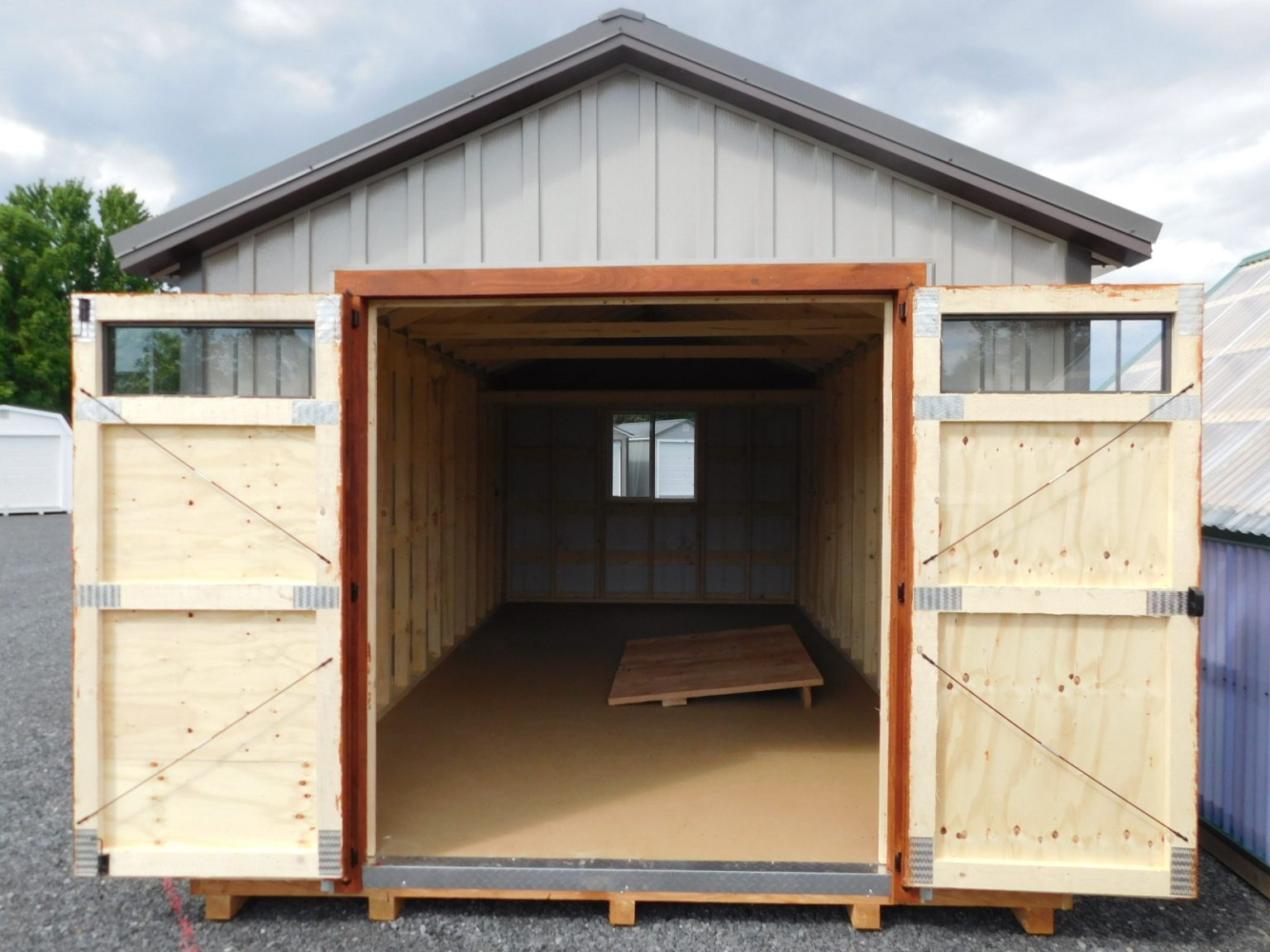 10X20 A-FRAME STEEL BOARD BATTEN SIDING display #256 Free Delivery ...